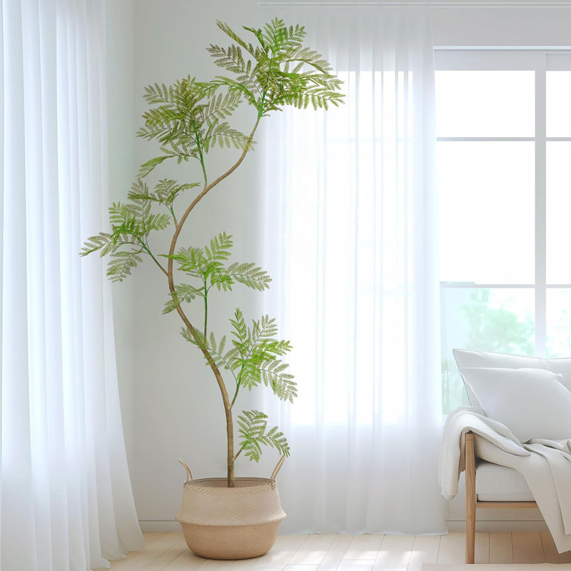 Primrue Fake Jacaranda Tree Artificial Trees For Home Decor | Wayfair