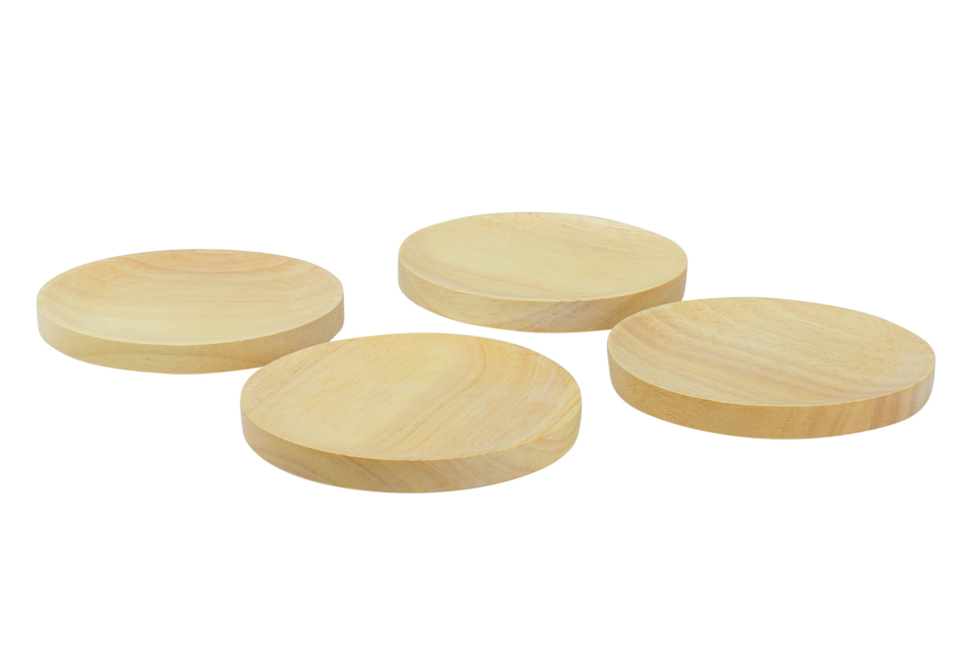 Union Rustic Wood Wine Appetizer Plates 4.5" | Wayfair