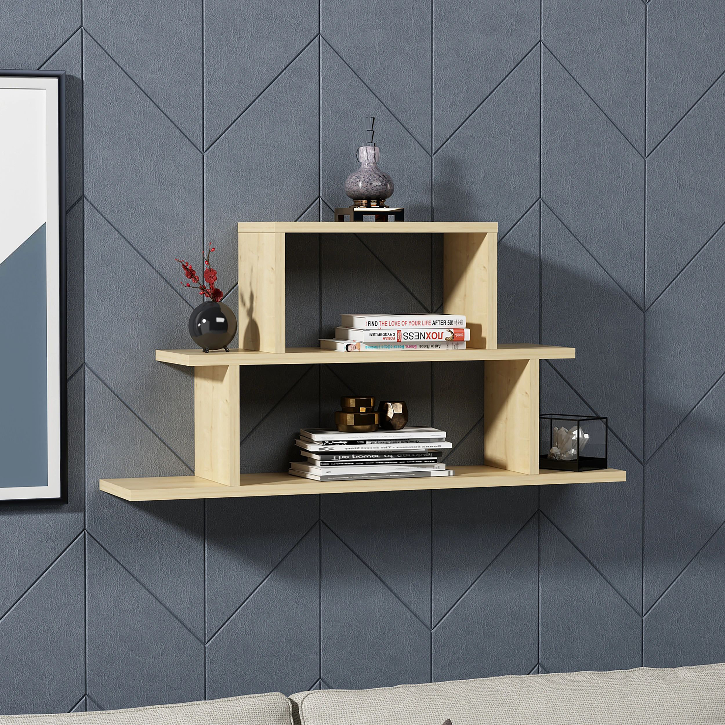 Latitude Run® Concetto 3 Tiered Floating Wall Shelf & Reviews | Wayfair