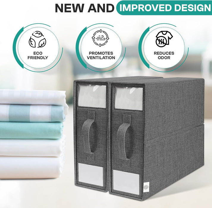 Ebern Designs CasaCore Foldable Linen Storage, Bed Sheet Organizers ...