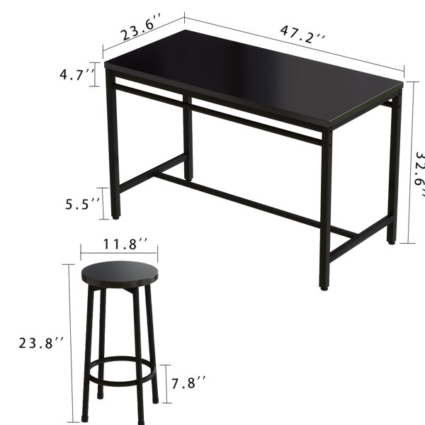 GZMWON 4 - Person Counter Height Dining Set Bar Height Table And Chairs ...