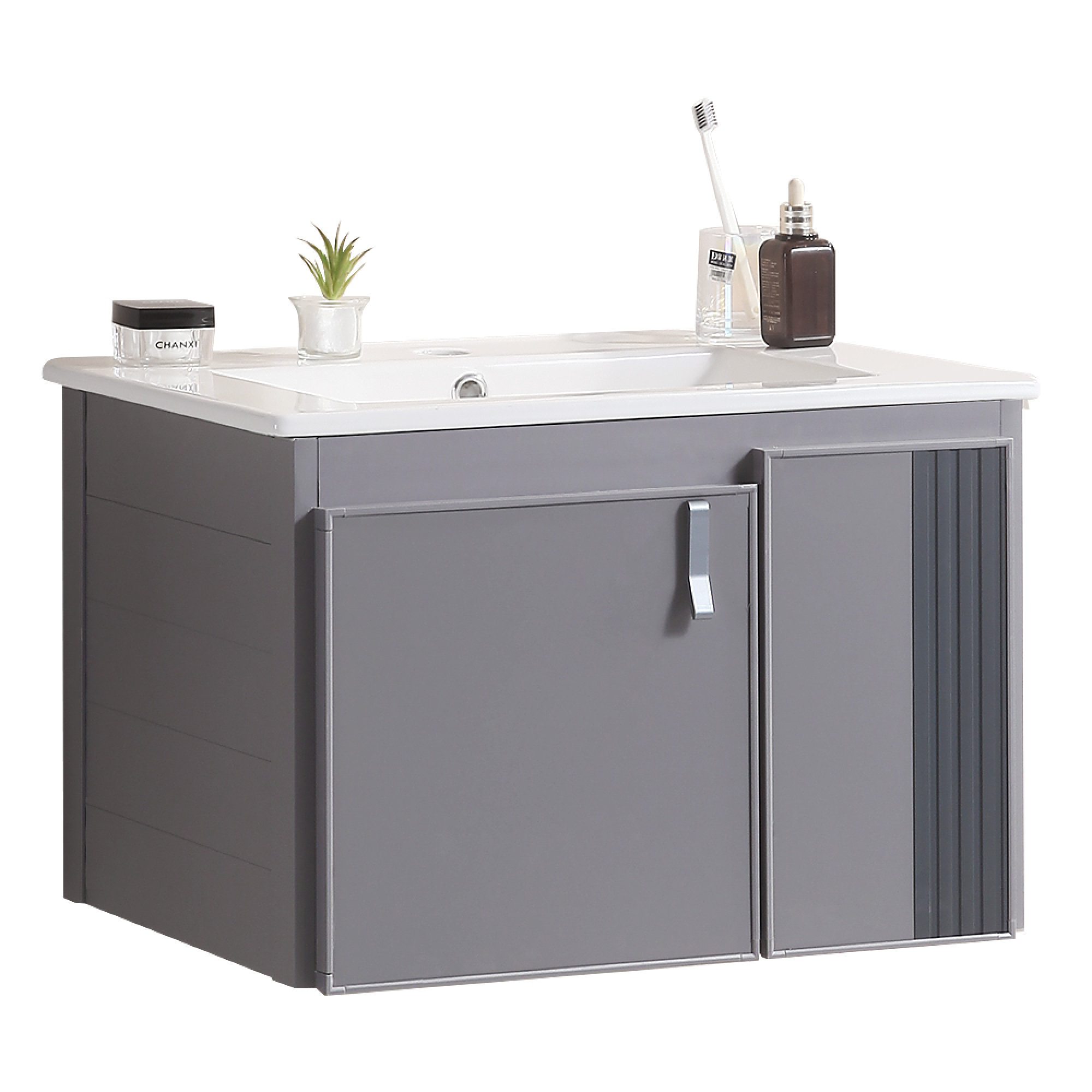 Hokku Designs 24' Stylish Aluminum Wall Mounted Bathroom Vanity With ...