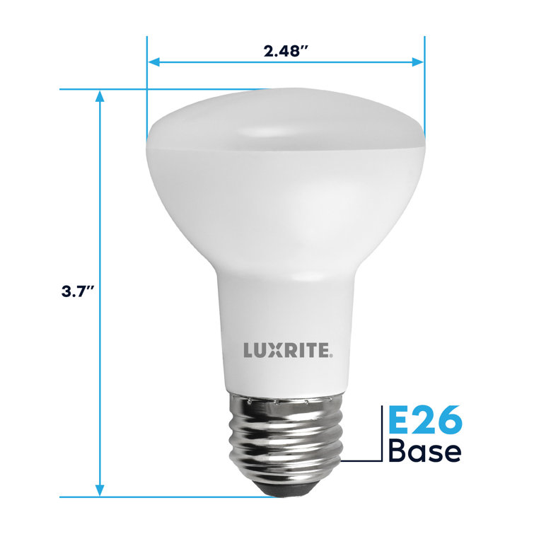 Luxrite 45 Watt Equivalent BR20 E26/Medium (Standard) Dimmable 3500K ...
