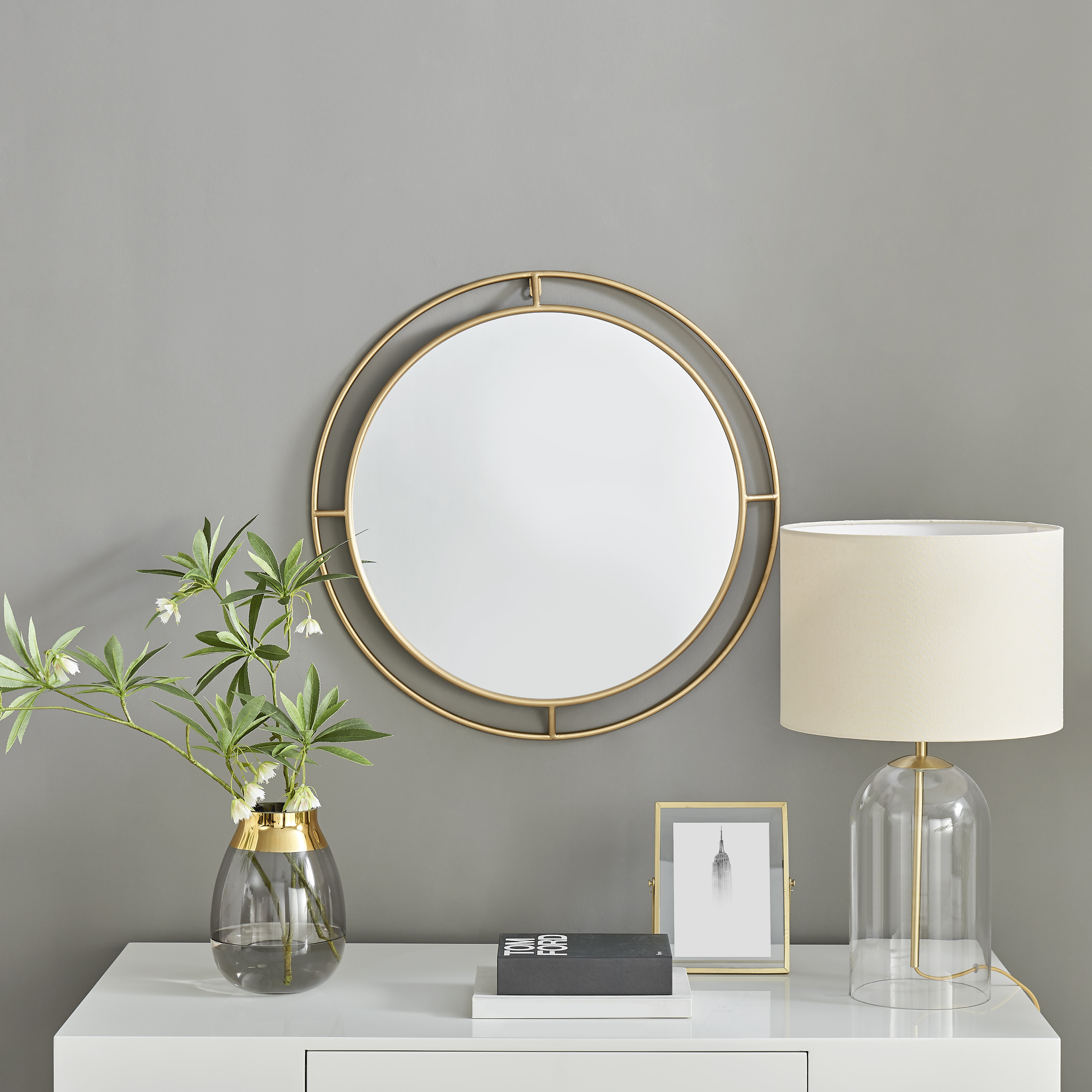 Canora Grey Routh Round Metal Frame Wall Mirror Ultra Modern Double Edge Design & Reviews ...