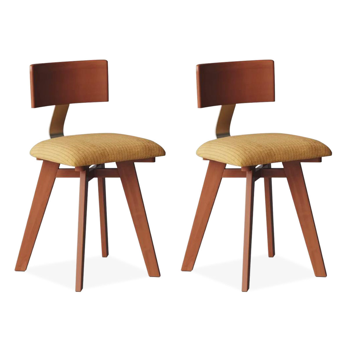 Corrigan Studio 13.39" Yellow Solid back side Chair(Set of 2) - Wayfair ...