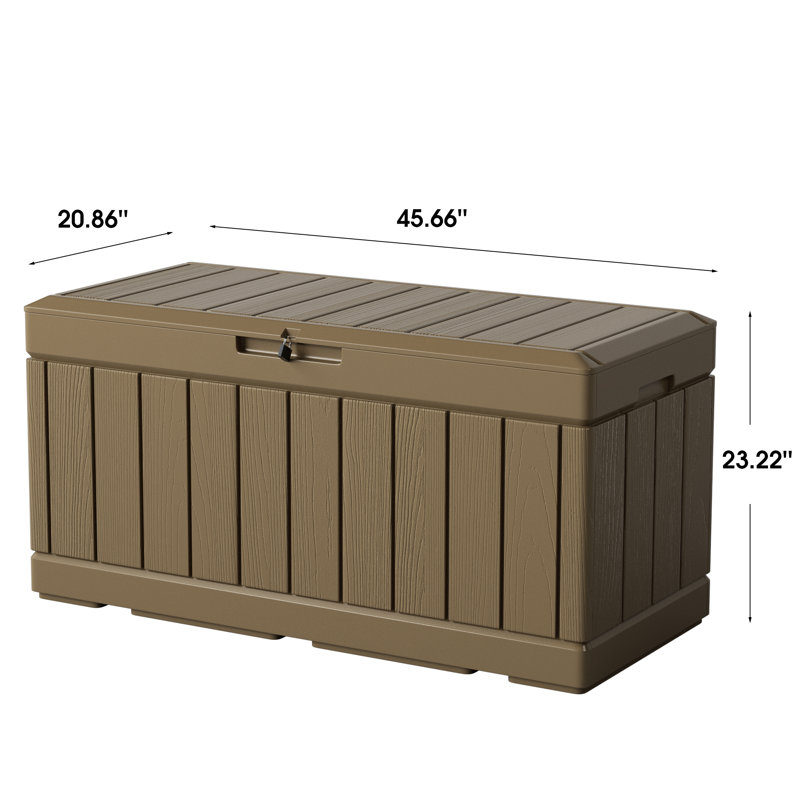 Furmax 90 Gallon Water Resistant Lockable Deck Box & Reviews | Wayfair