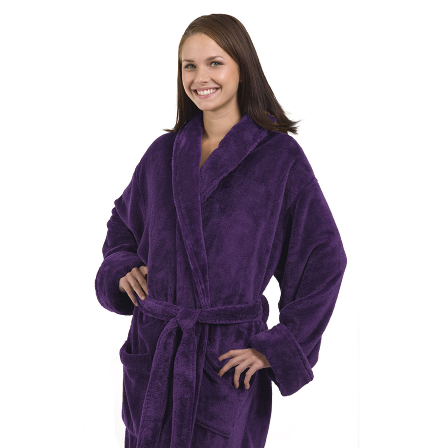 Terry Town Tahoe Fleece Unisex Bathrobe with Pockets & Reviews ...