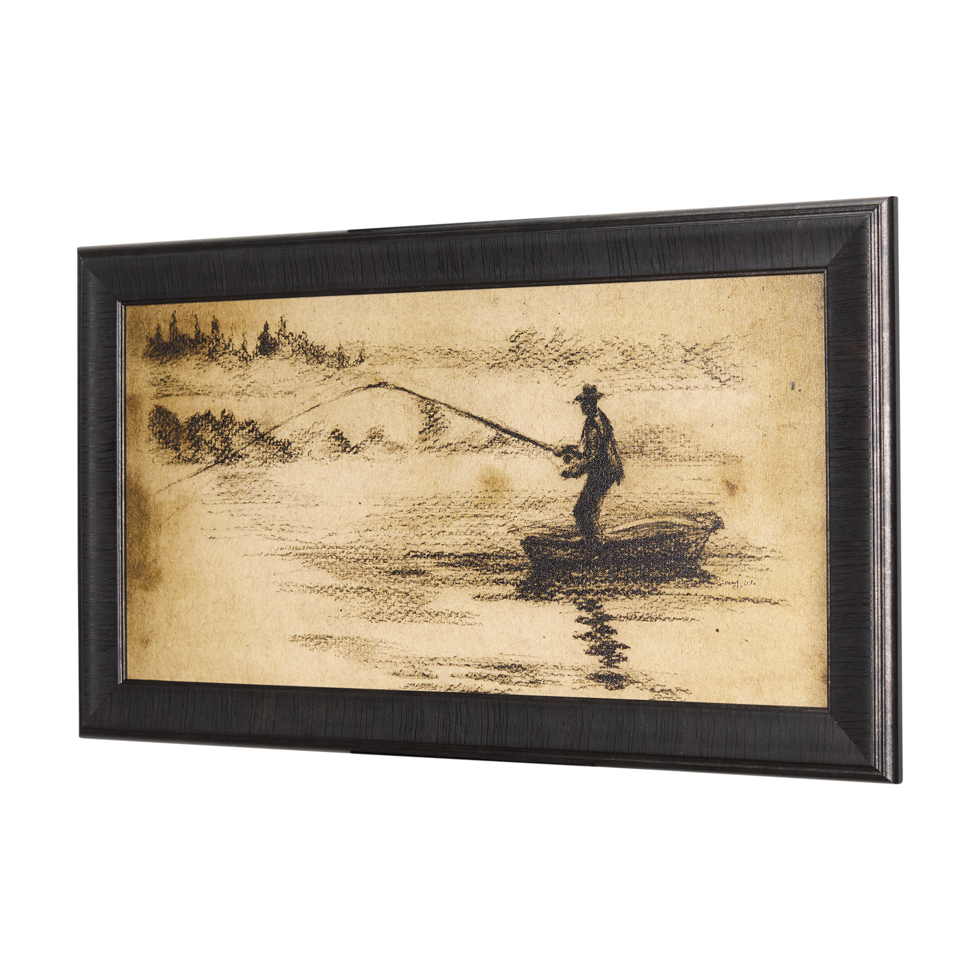 Loon Peak® Fishing Lure a Hand Embelished Textured Framed Art Print ...