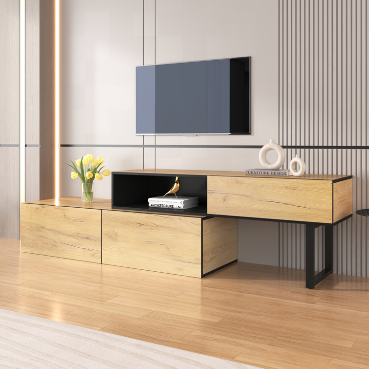 Latitude Run Modern Wooden Modular TV Stand with 3 Drawers & One Shelf ...