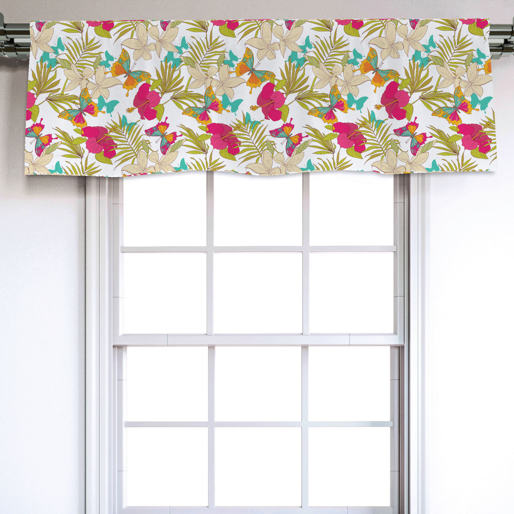 East Urban Home Hawaiian 54" Window Valance | Wayfair