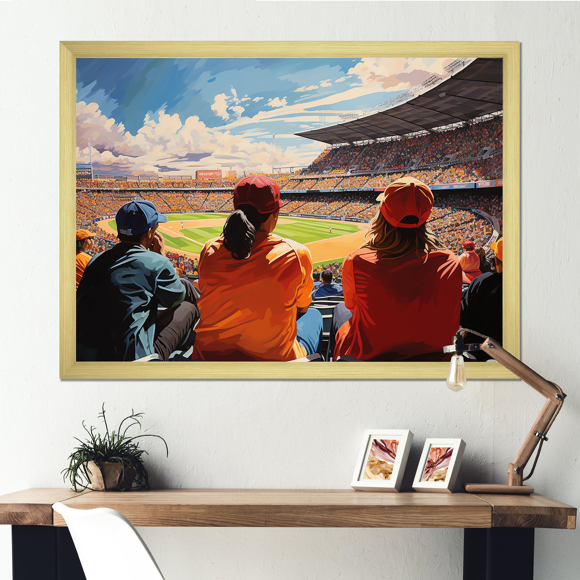 Design Art Stadium Echoing Ovation I - Stadiums Canvas Wall Art ...