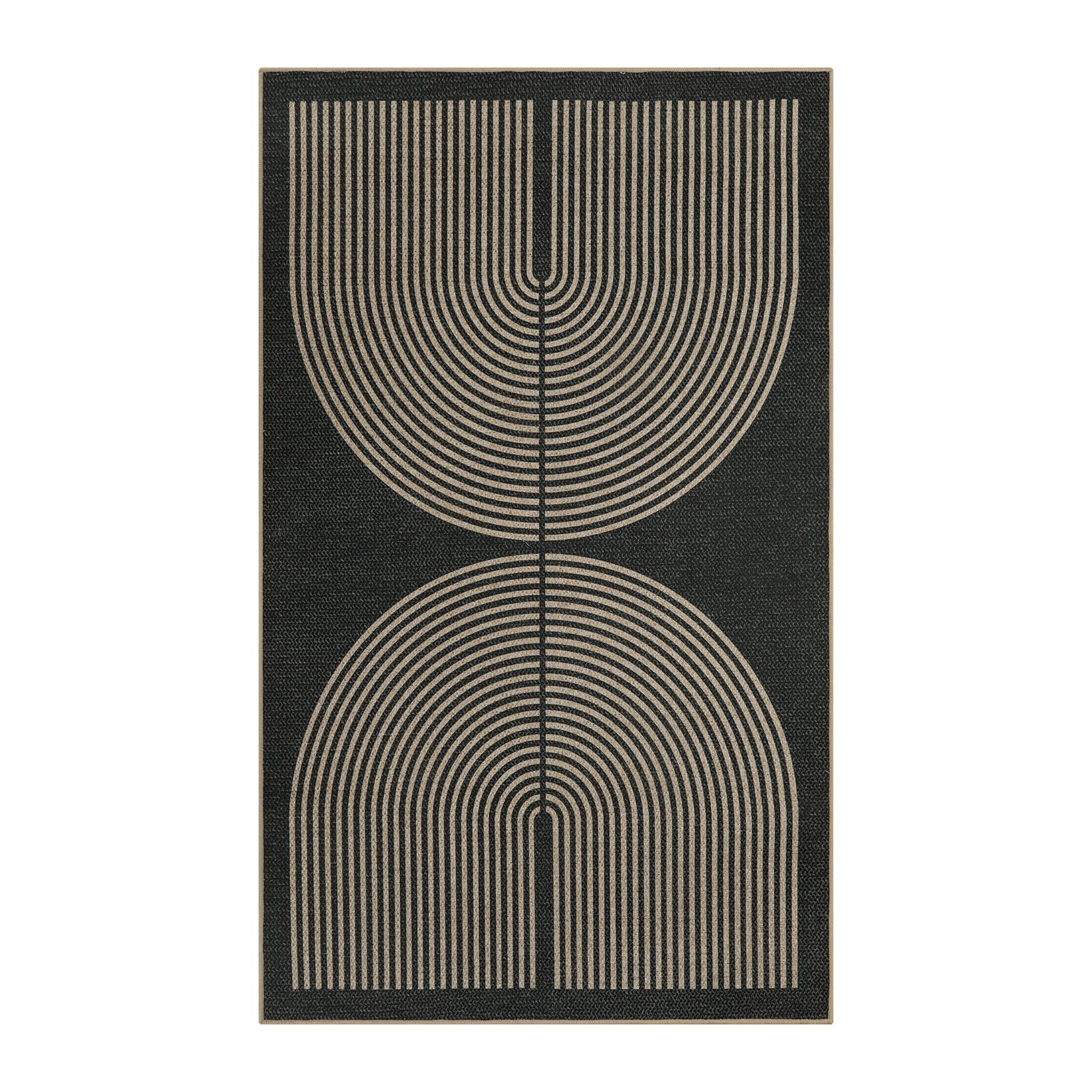 George Oliver Modern Rainbow Easy Rug, 3X5 Patio Rugs Washable Rugs For ...