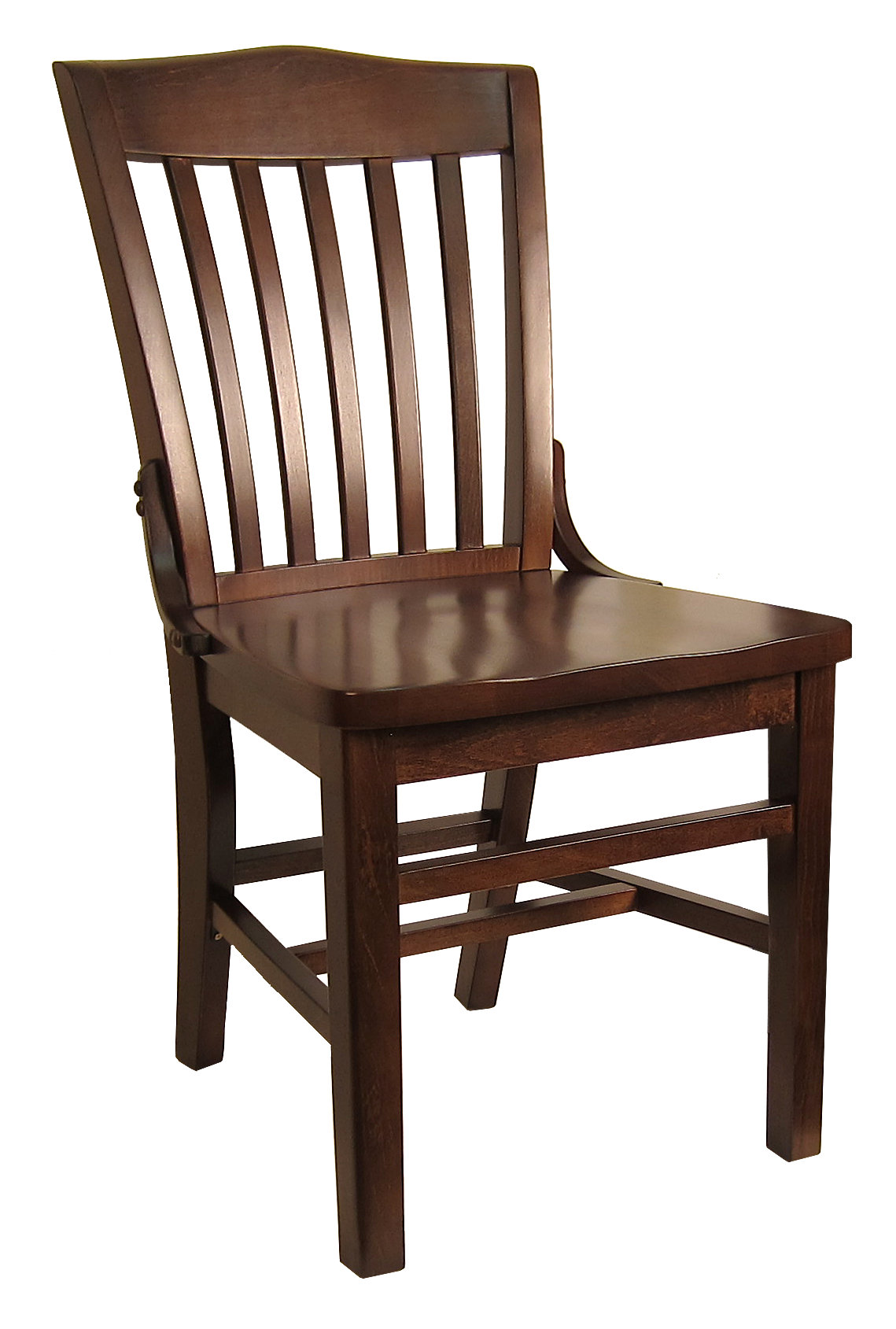 H&D Restaurant Supply, Inc. Slat Back Wood Chair Schoolhouse Series ...