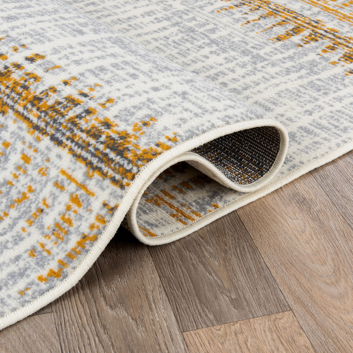 Trent Austin Design® Overbey Striped Ivory/Yellow/Gray Area Rug ...