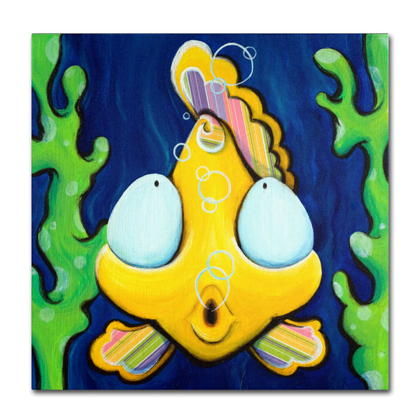 Beachcrest Home 'Fish Bubbles' Canvas Art & Reviews - Wayfair Canada