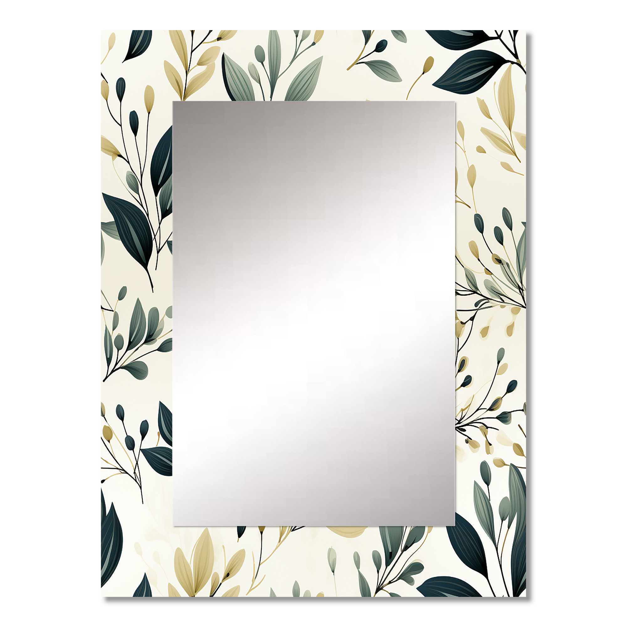 Dakota Fields Modern Greenery - Plants Mirror Wall Decor | Wayfair