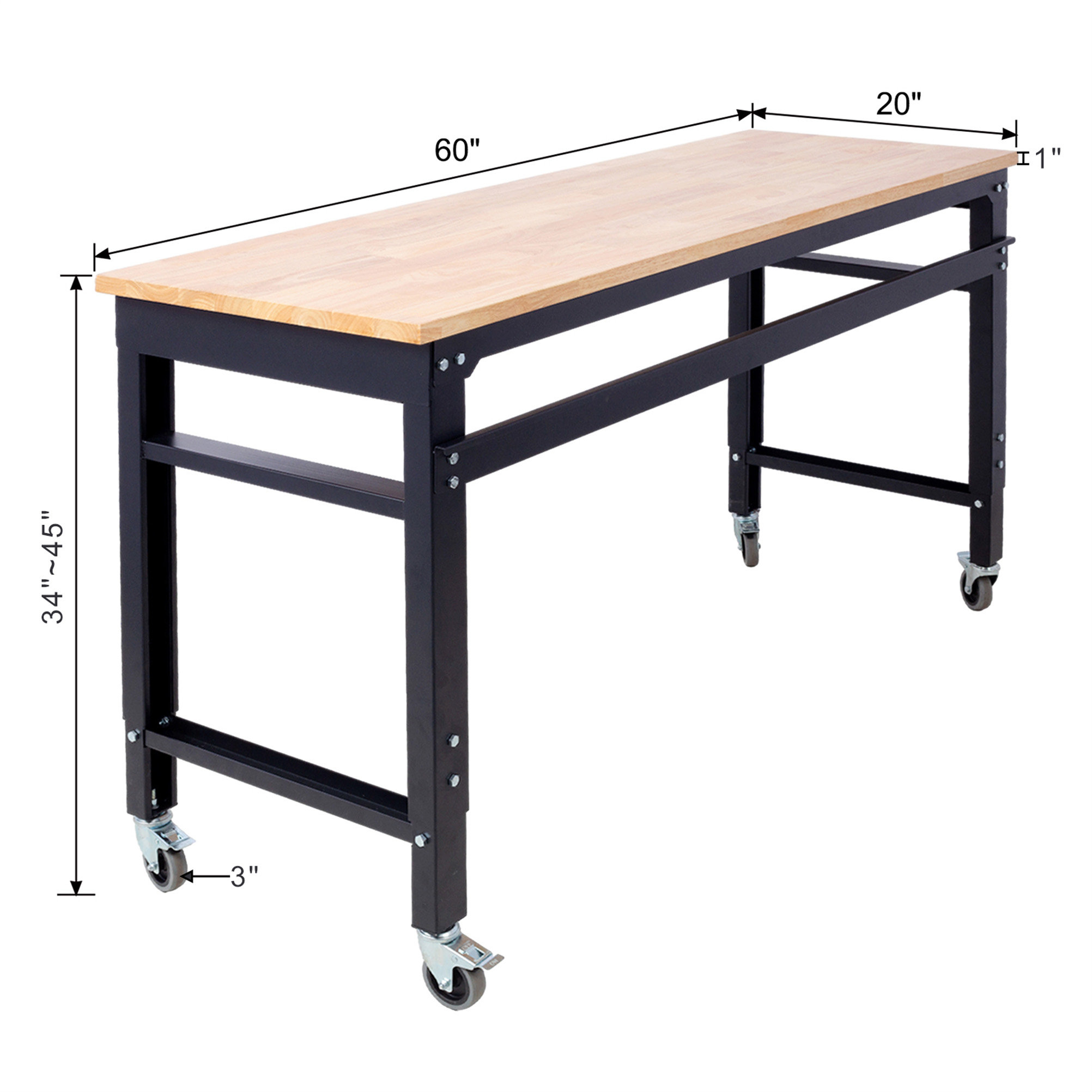 Williston Forge Workbench - 48" Wide Rolling Workbenches For Garage ...