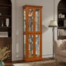 Winston Porter Light Walnut Color Curio Cabinet 6 Tier Lighted Curio ...