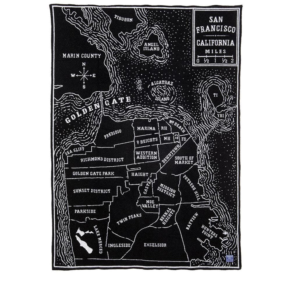 Faribault Mill San Francisco Map Wool Throw | Perigold