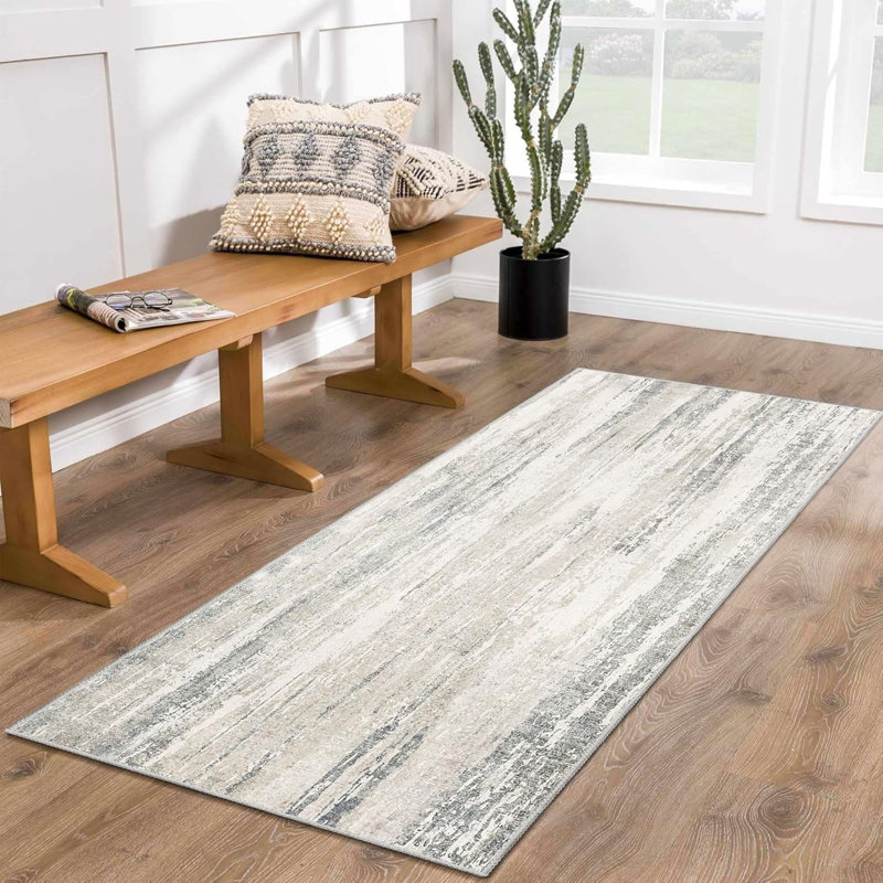 17 Stories Modern Abstract Runner Rug 2x6 | Wayfair