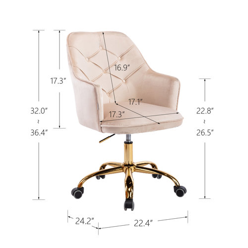Mercer41 Exum Velvet Task Chair & Reviews | Wayfair