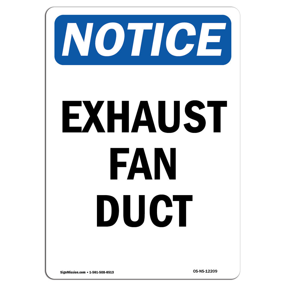 SignMission Notice - Exhaust Fan Duct Sign | Wayfair