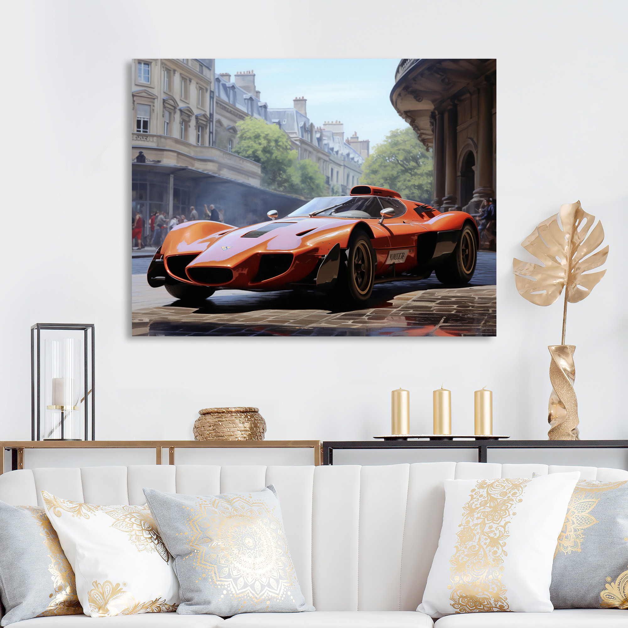 Williston Forge Grand Prix Retro Sports Car I - Classic Cars Wall Decor ...