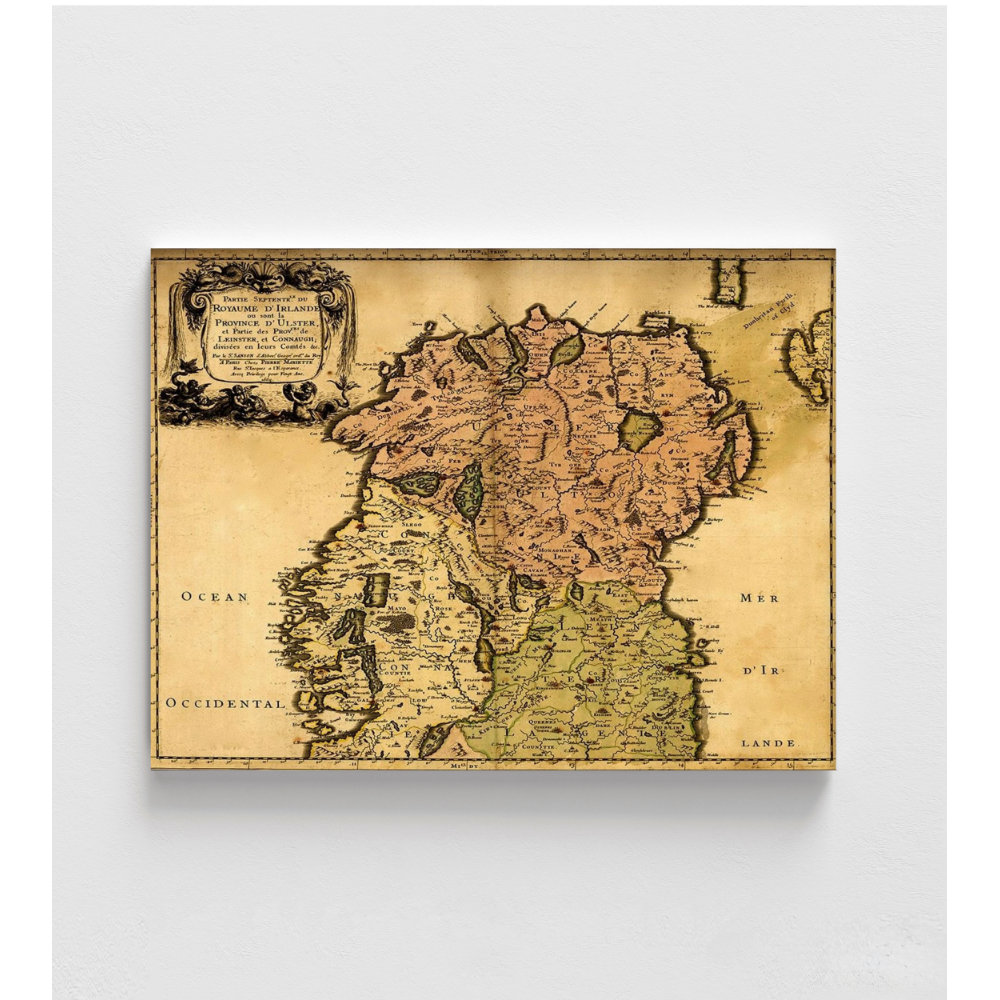 WeFrameArt Ireland 1665 By Vintage Maps, Geography Teacher Gift Idea ...