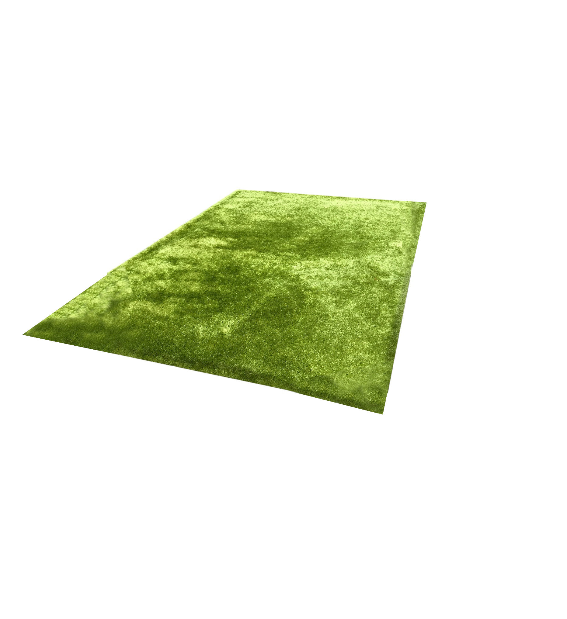 HomeRoots 5' x 7' Lime Green Shag Hand Tufted Area Rug | Wayfair