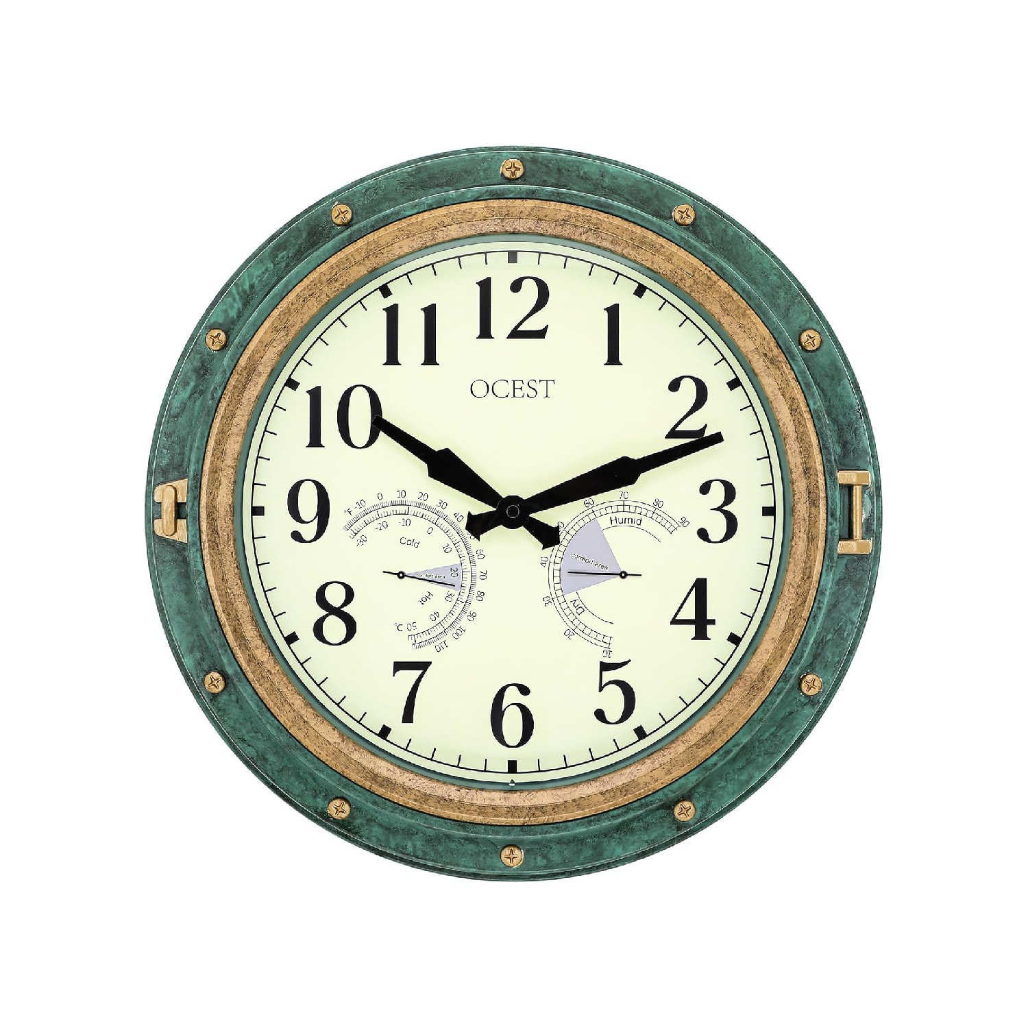 Ophelia & Co. 16 Inch Indoor Outdoor Clock,Waterproof Wall Clock With ...