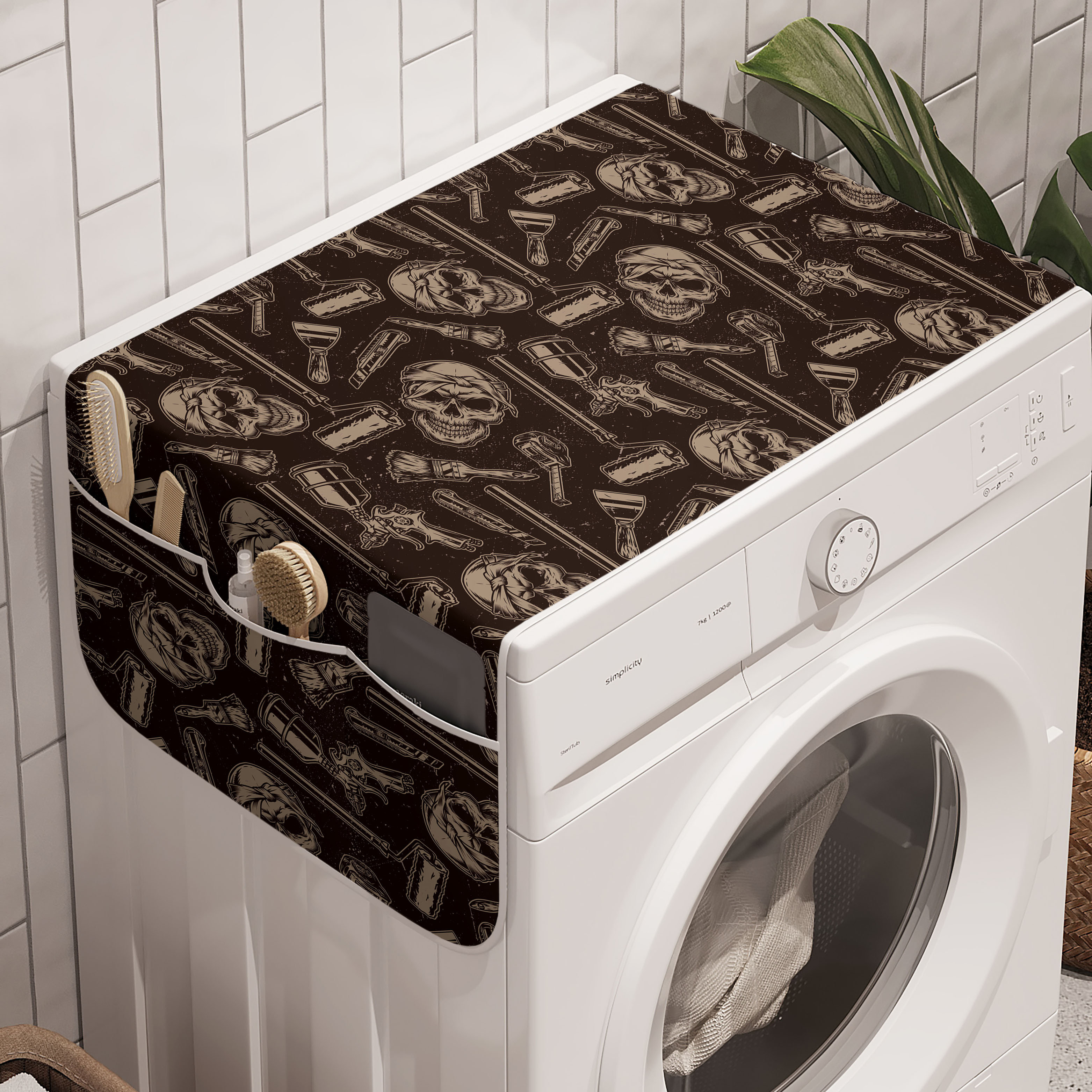 East Urban Home Old School Washing Machine Organizer Pack of 2 47" x 18 ...