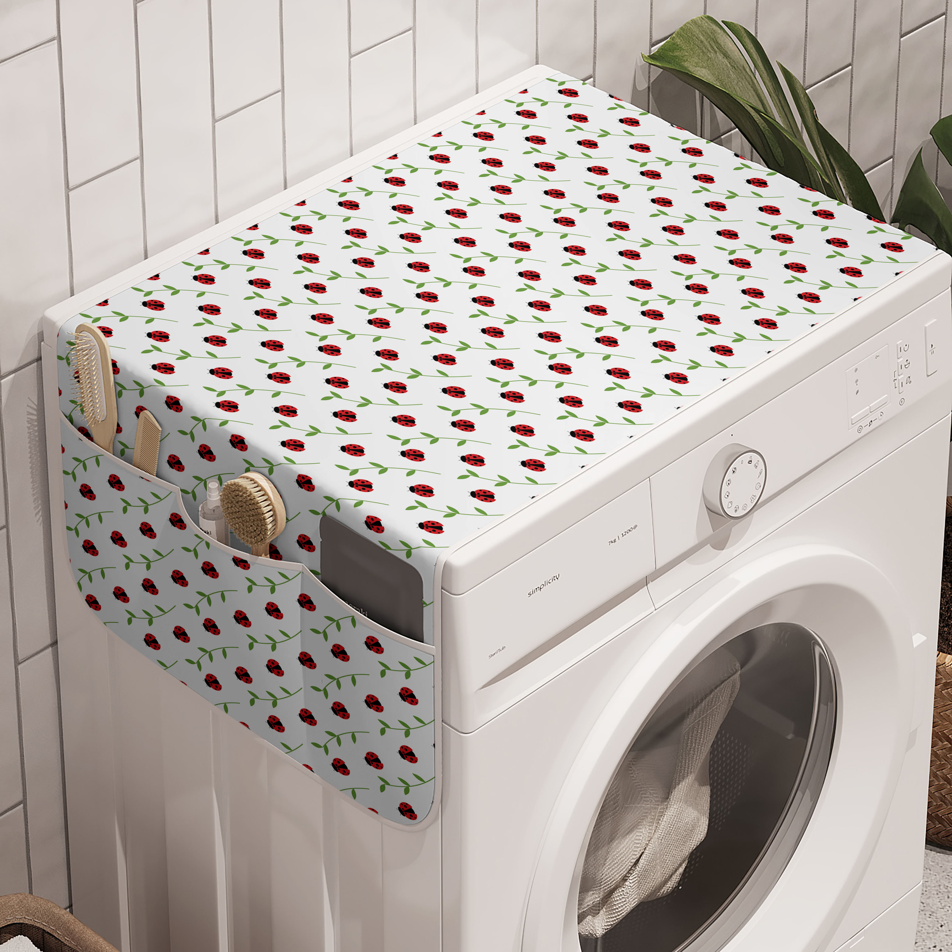 East Urban Home Ladybug Washing Machine Organizer Pack of 2 47" x 18.5 ...
