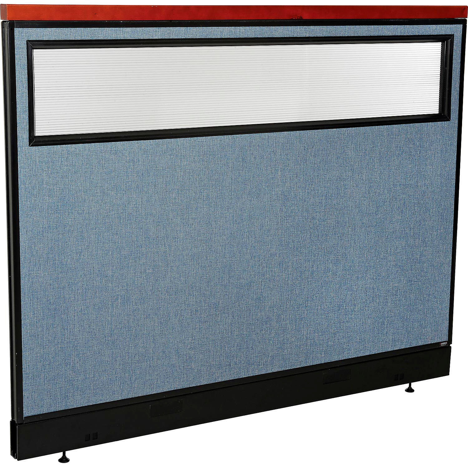 Interion Deluxe Blue Office Partition Panel With Partial Window & Pass ...