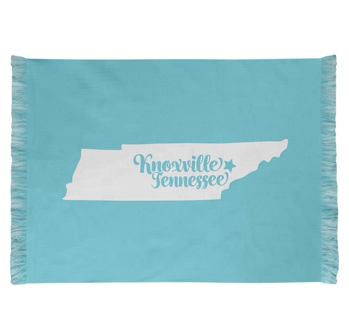 East Urban Home Knoxville Tennessee Blue Area Rug | Wayfair