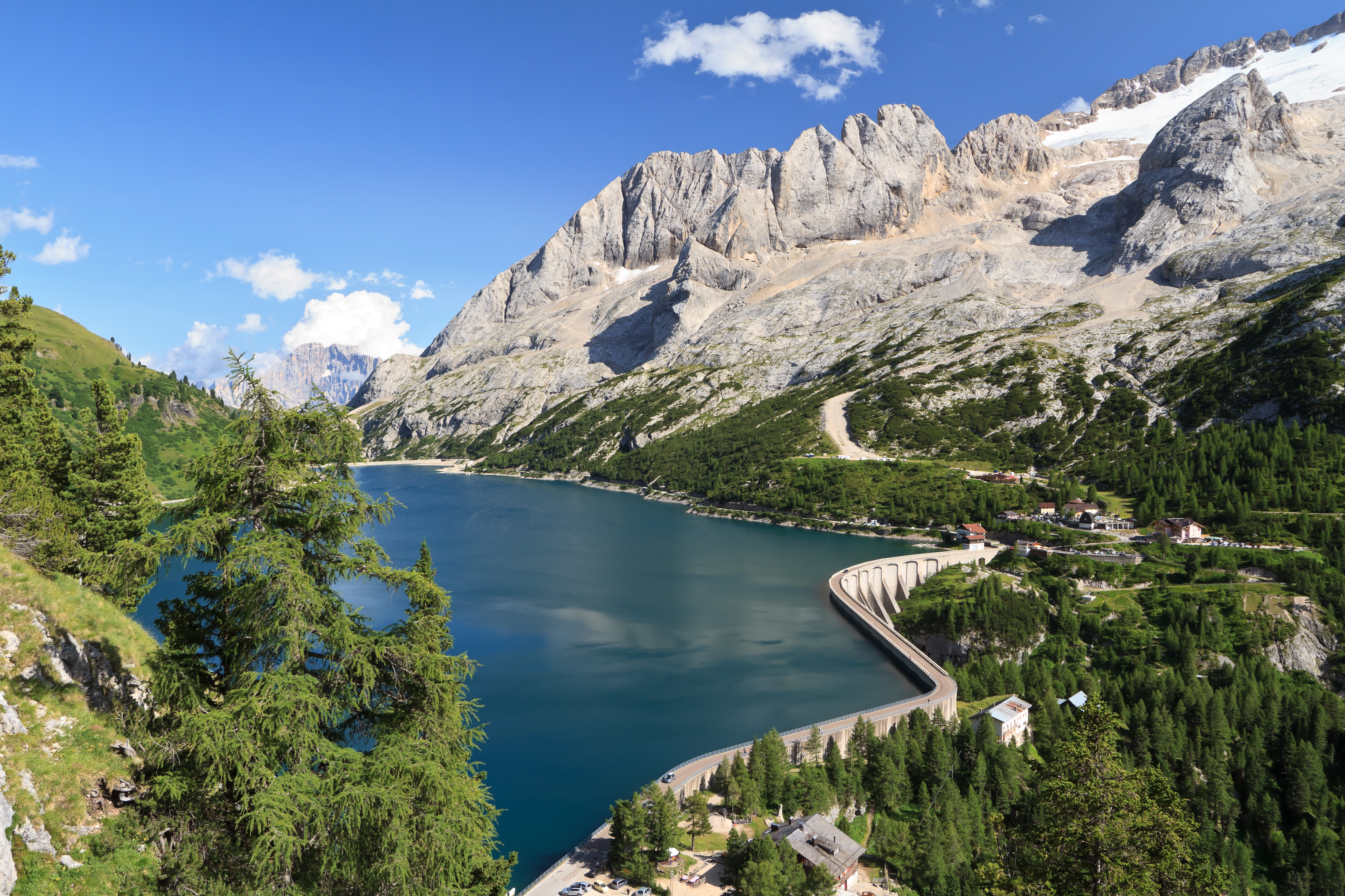Alpen Home Letourneau Fedaia Pass with Lake - Wrapped Canvas Photograph ...