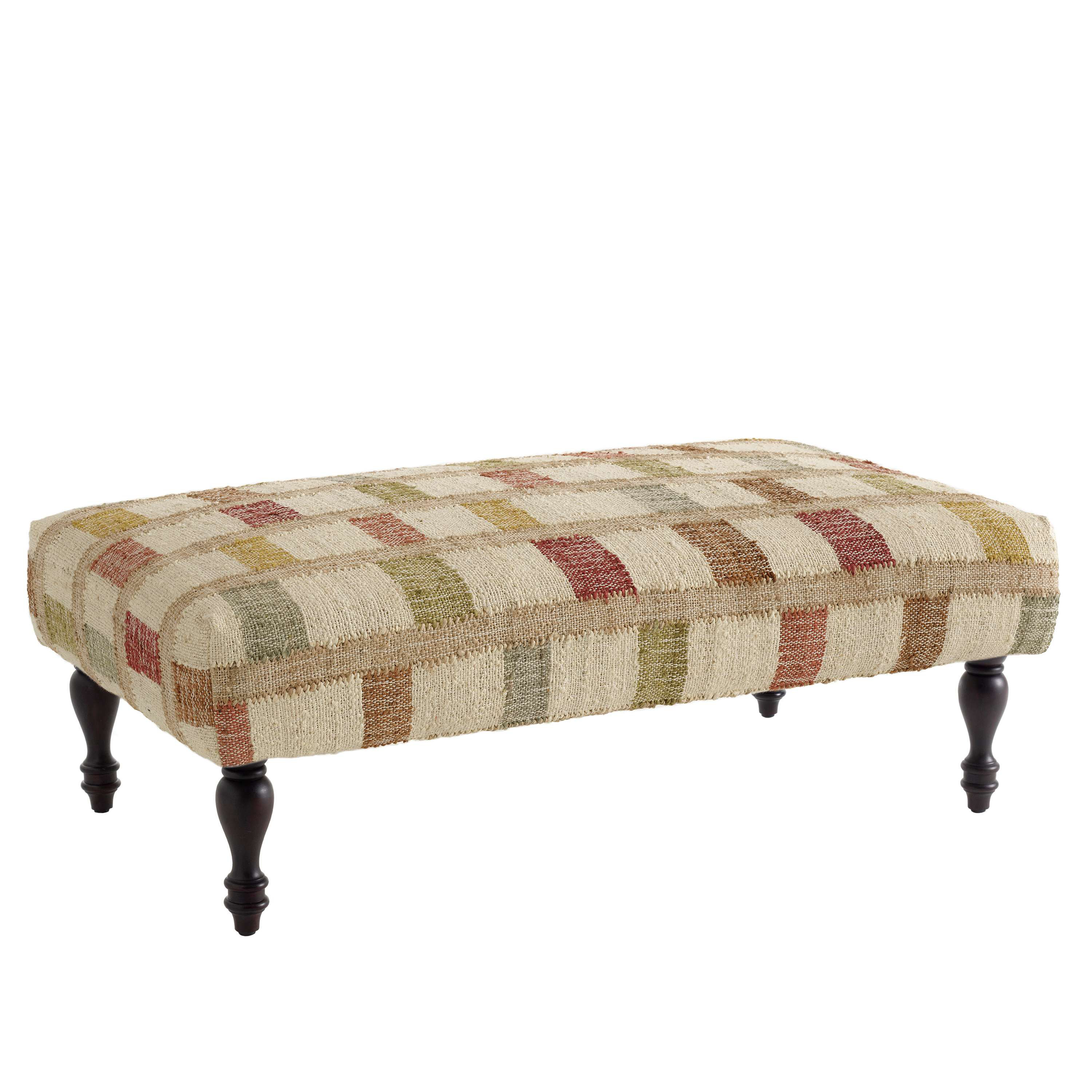 Annie Selke Home Mosaic Rug Ottoman | Wayfair