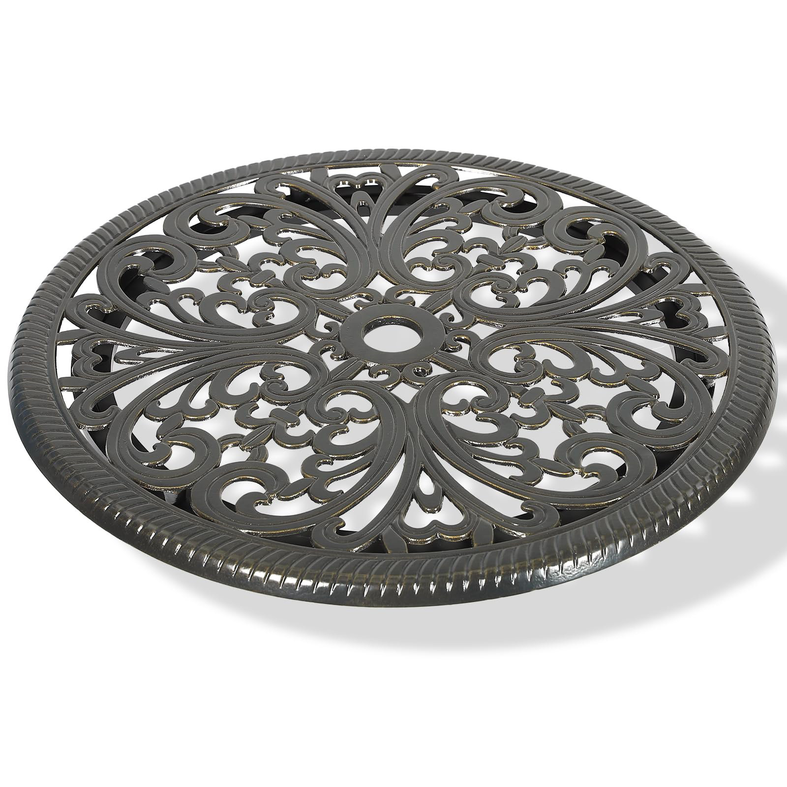 Astoria Grand Outdoor 24" Lazy Susan Turntable For Table, All Weather ...