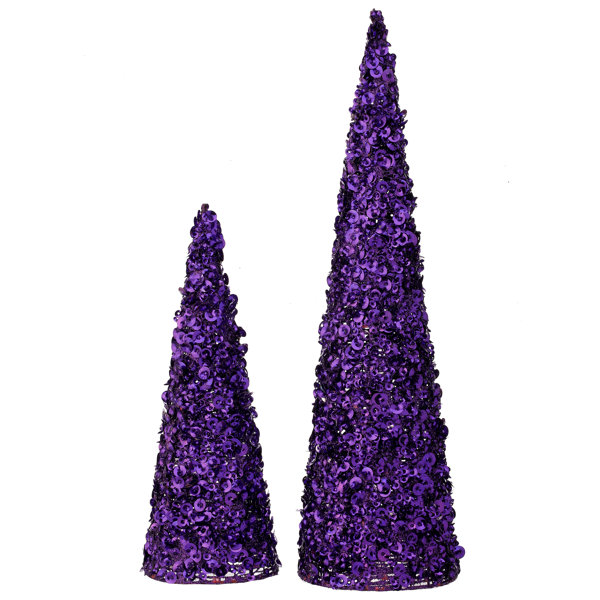 The Holiday Aisle® 12" Glamour Tree Set of 2 - Wayfair Canada