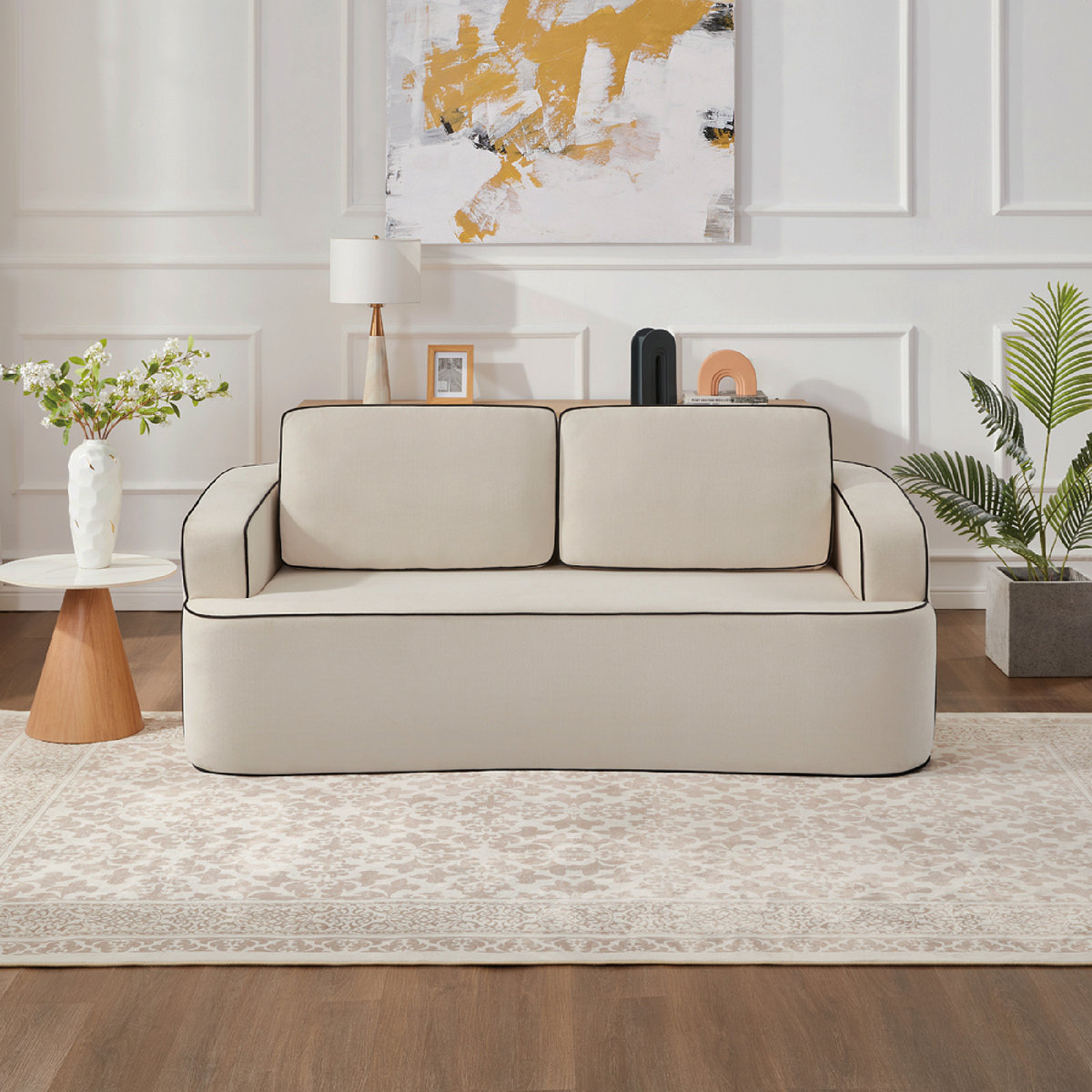 Wrought Studio™ Integrated Handrail Double Seating Layout, Saving Space ...