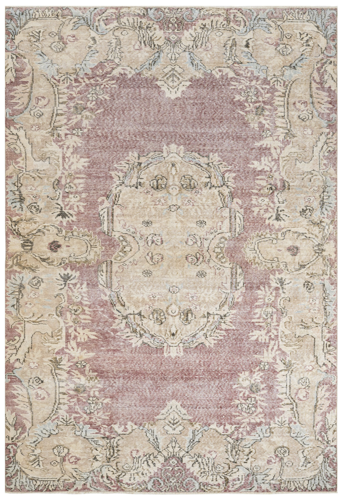 Ophelia & Co. Vintage Pink Oriental Wool And Cotton Handmade Area Rug ...