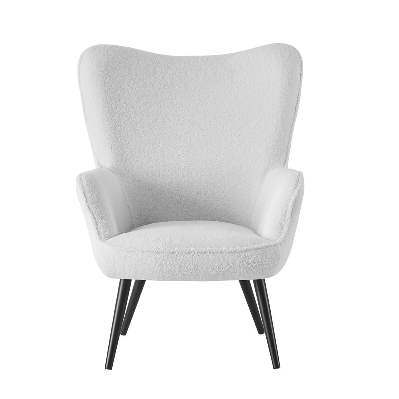 Wade Logan® Azzahra Fabric Wingback Accent Chair with Steel Legs ...