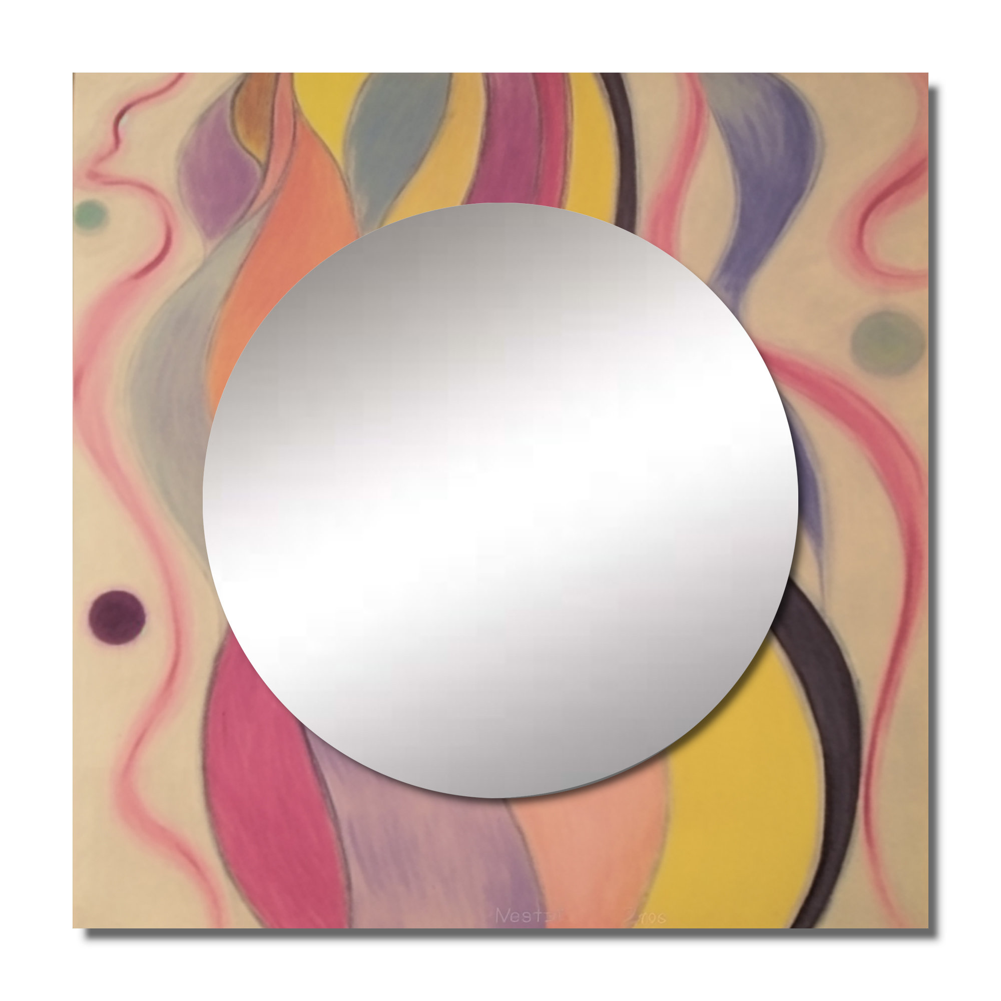 East Urban Home Humnah - Abstract Large Square Mirror For Wall Art ...