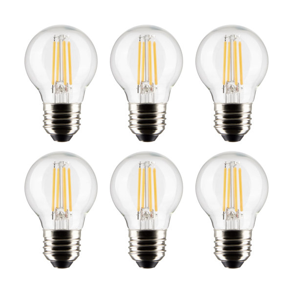 Satco 60 Watt Equivalent G16.5 E26/Medium (Standard) Dimmable LED Bulb ...
