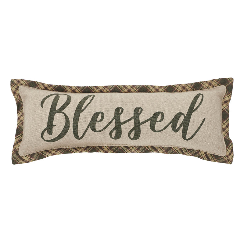 VHC Brands Harvest Blessings Plaid Cotton Reversible Throw Pillow | Wayfair