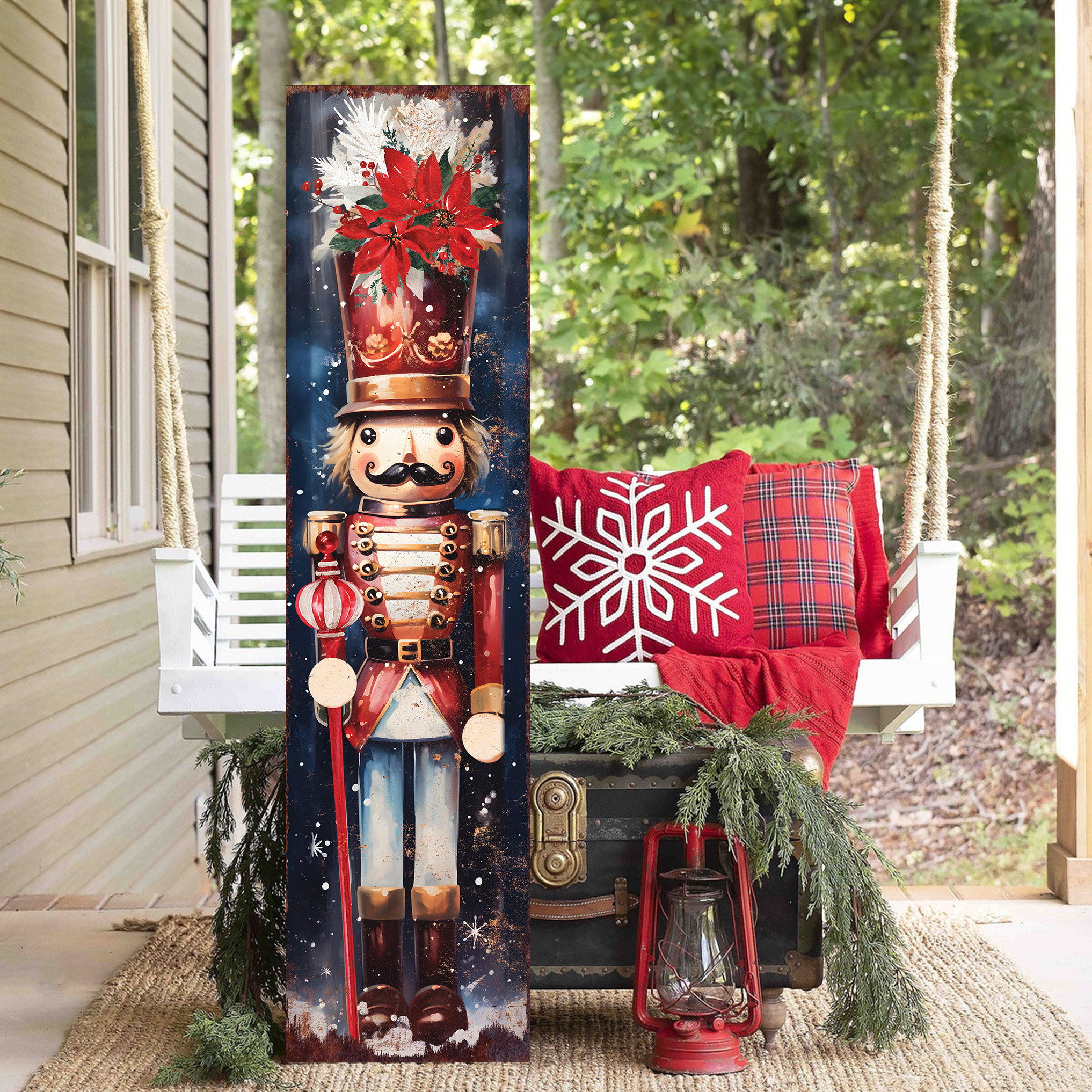 The Holiday Aisle® Nutcracker Christmas Porch Sign, Front Porch Welcome Sign - Vintage Christmas ...