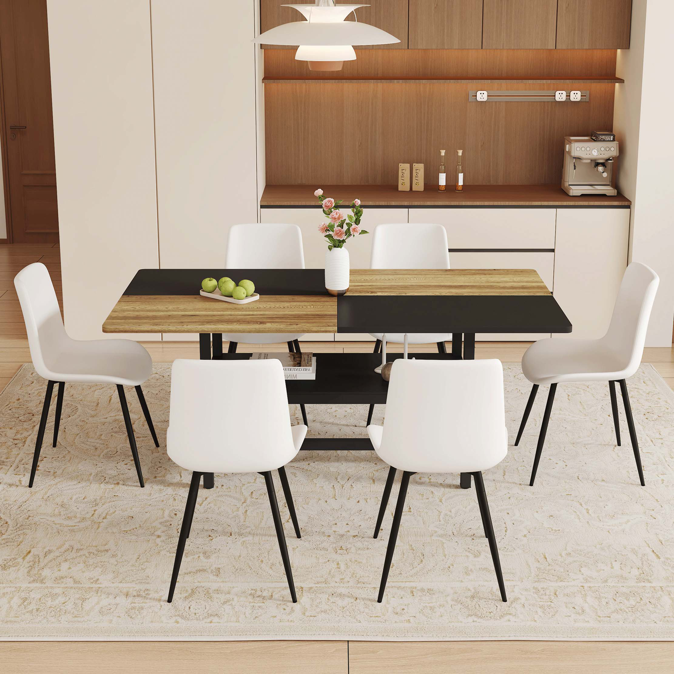 Corrigan Studio Table And Chair Set,Wooden And Spliced Dining Table ...