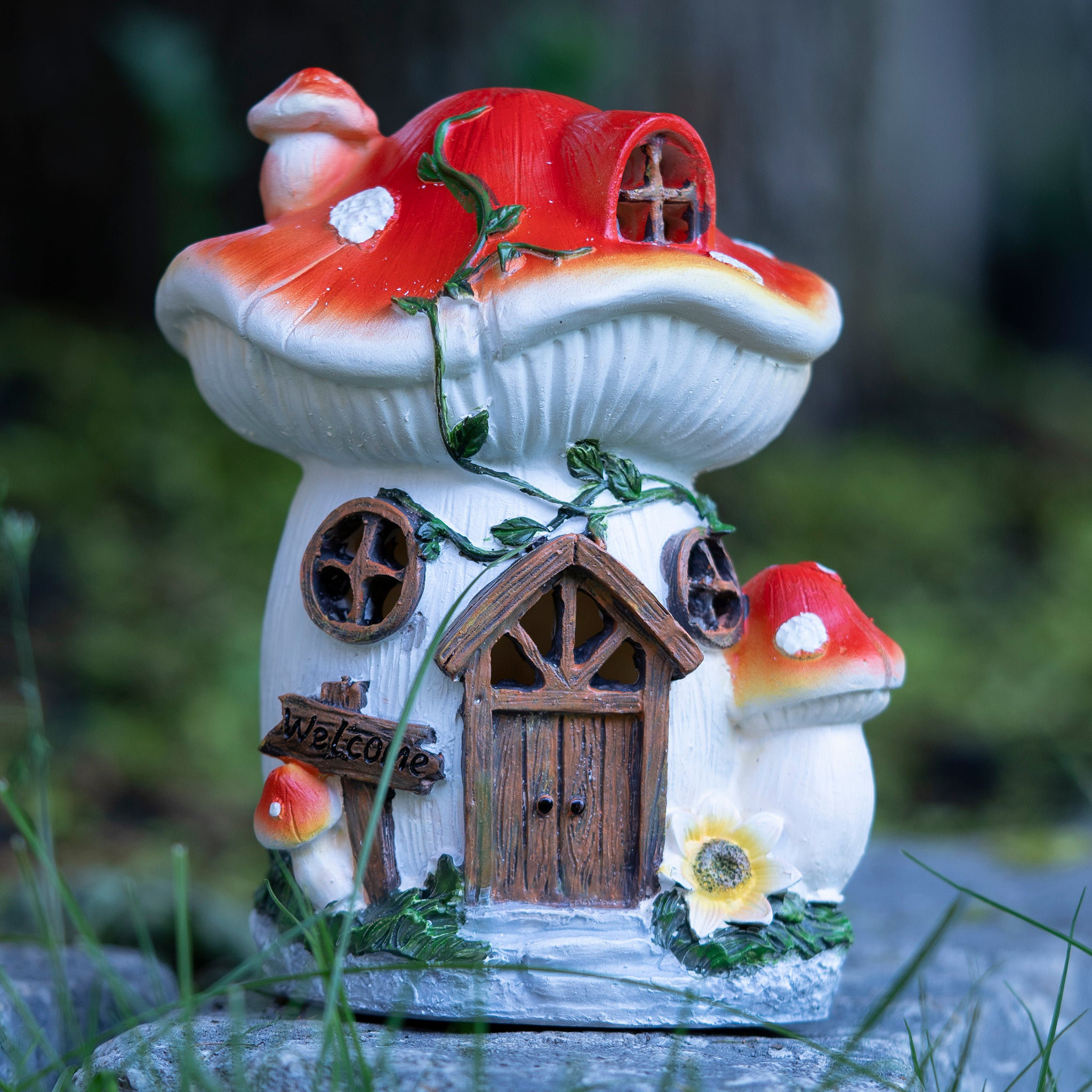 Trinx Enchanted Red & White Polyresin Mushroom Solar Light & Reviews ...