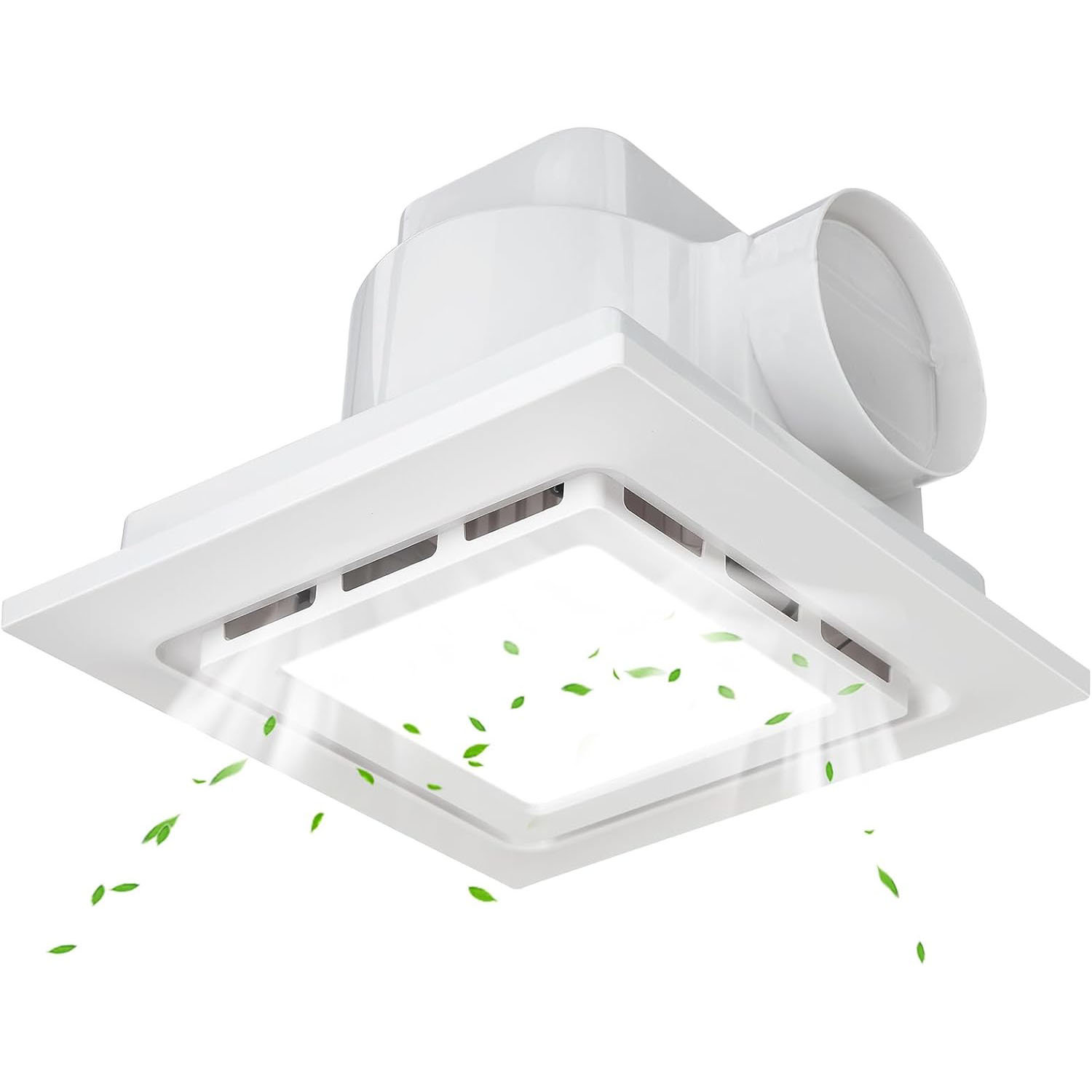 INKEDZ 10x10 IN Panel Bathroom Exhaust Fan with Light | Wayfair