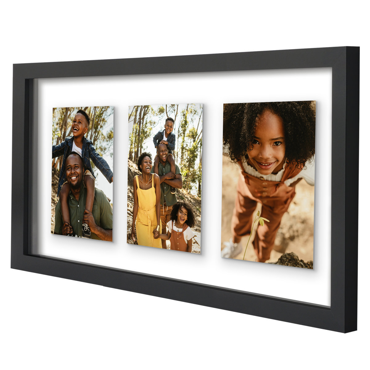 Latitude Run® Quadeer Floating Collage Frame - Display Three Photos ...
