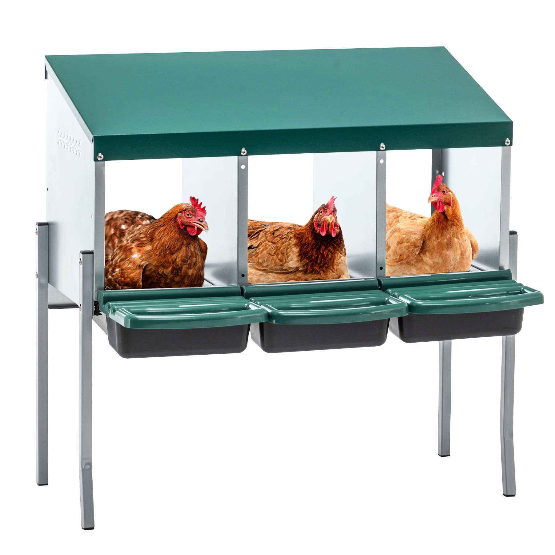 Tucker Murphy Pet™ 3 Chicken Nesting Boxes With Legs And Lid For ...